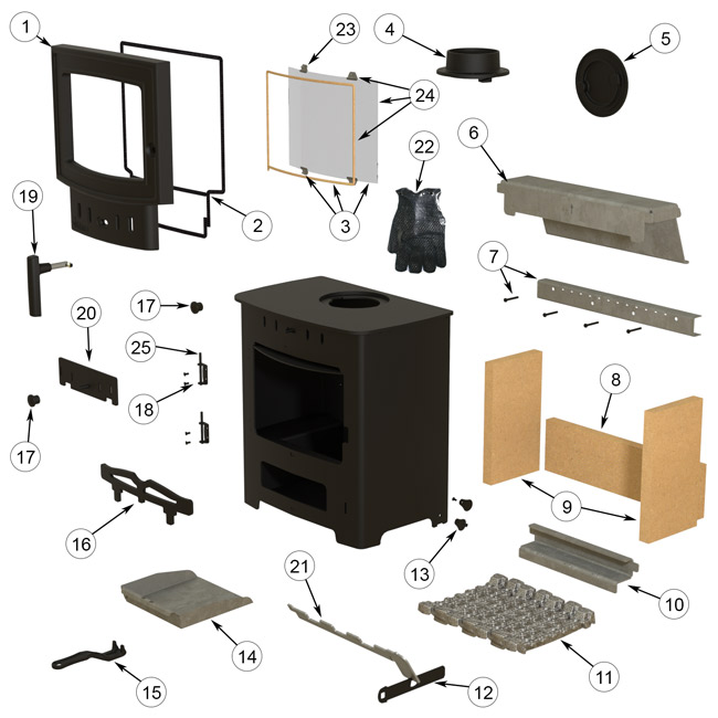 Villager Esprit 5 Solo Flexifuel - Series 2 Stove - Spares and Accessories