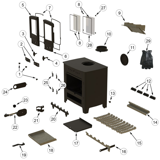 Villager Boiler 20 Duo Stove - Spares and Accessories